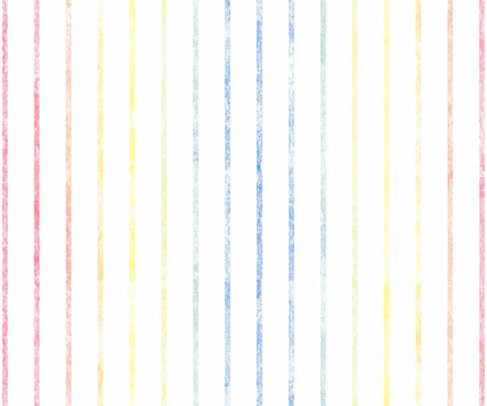 Dětská tapeta 35695-2 barevné pruhy / Papírové tapety pro děti 356952 Esprit Kids 5 (0,53 x 10,05 m) A.S.Création