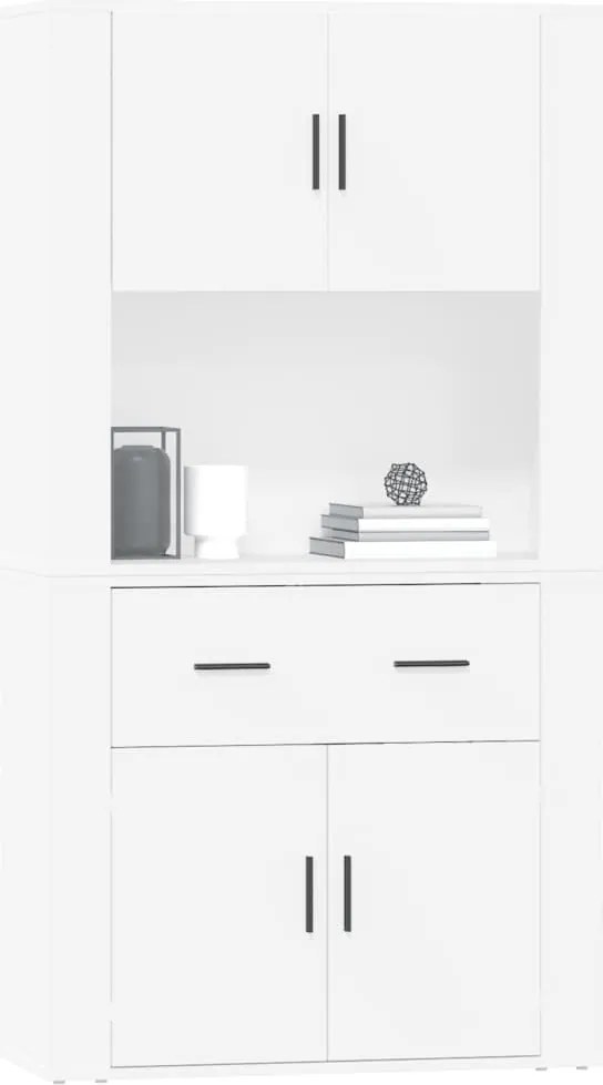 Skříň highboard bílá kompozitní dřevo 3185367