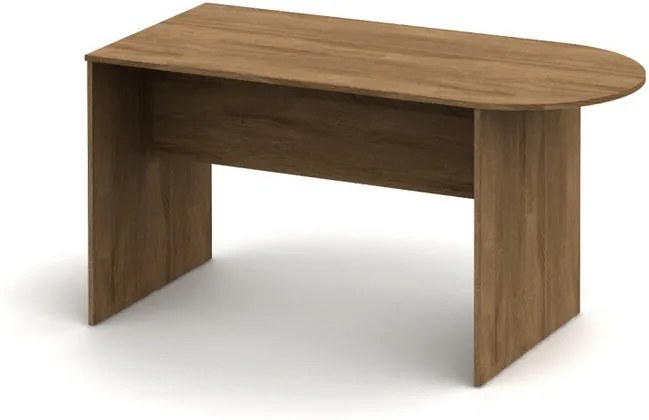 Kancelářský stůl s obloukem, bardolino tmavé, TEMPO AS NEW 022