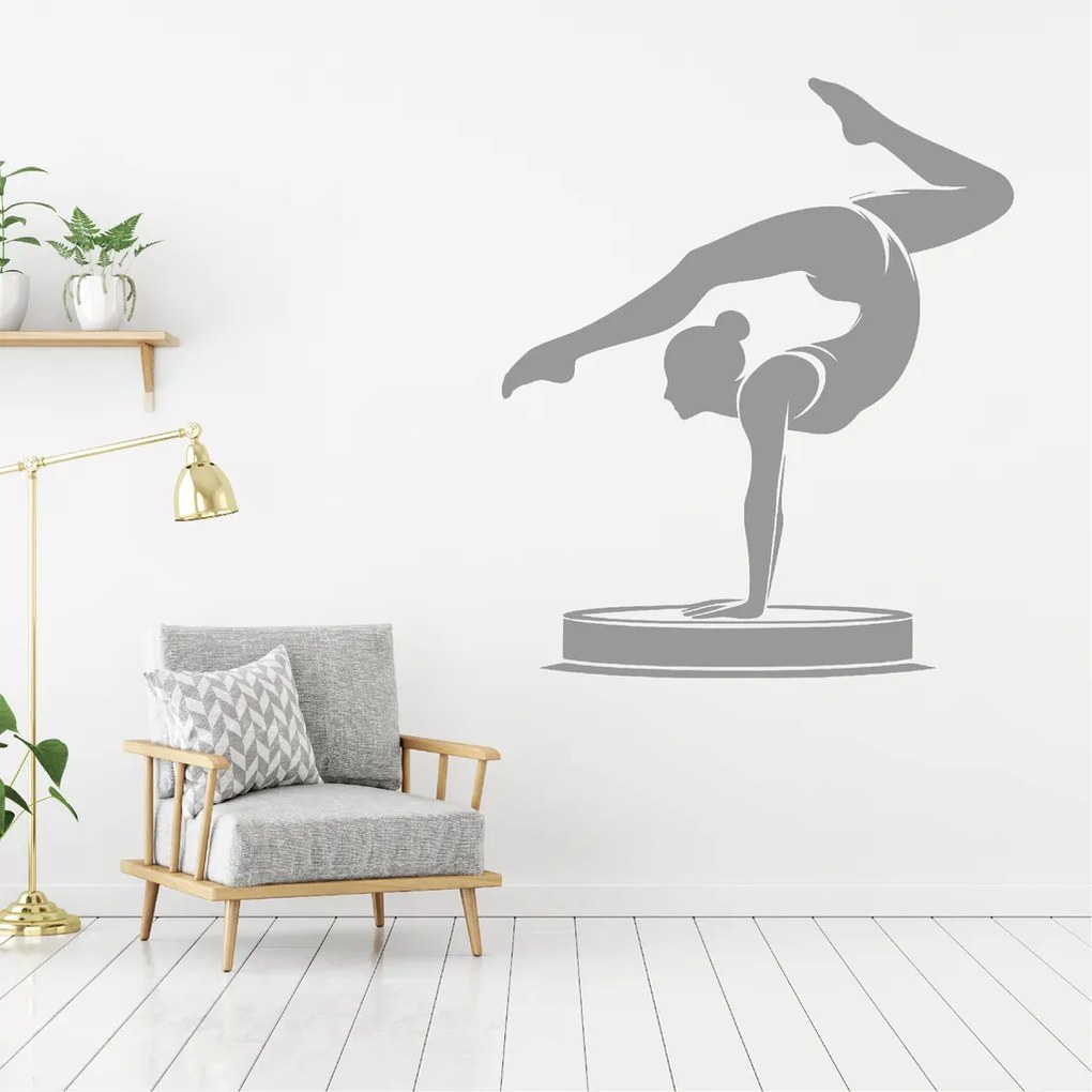 Živá Zeď Samolepka na zeď Moderní gymnastika Barva: černá