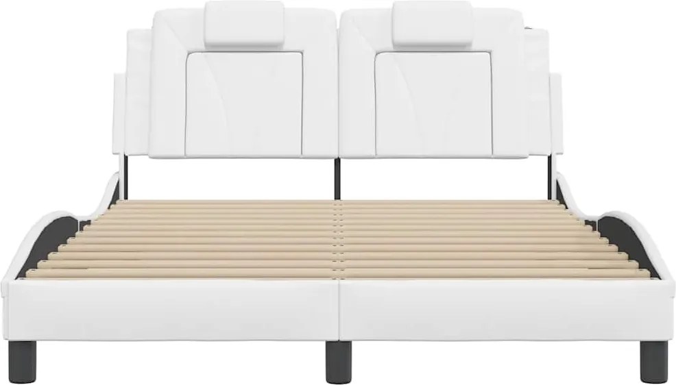Rám postele Viana bez matrace bílý 120x200 cm umělá kůže 3208083
