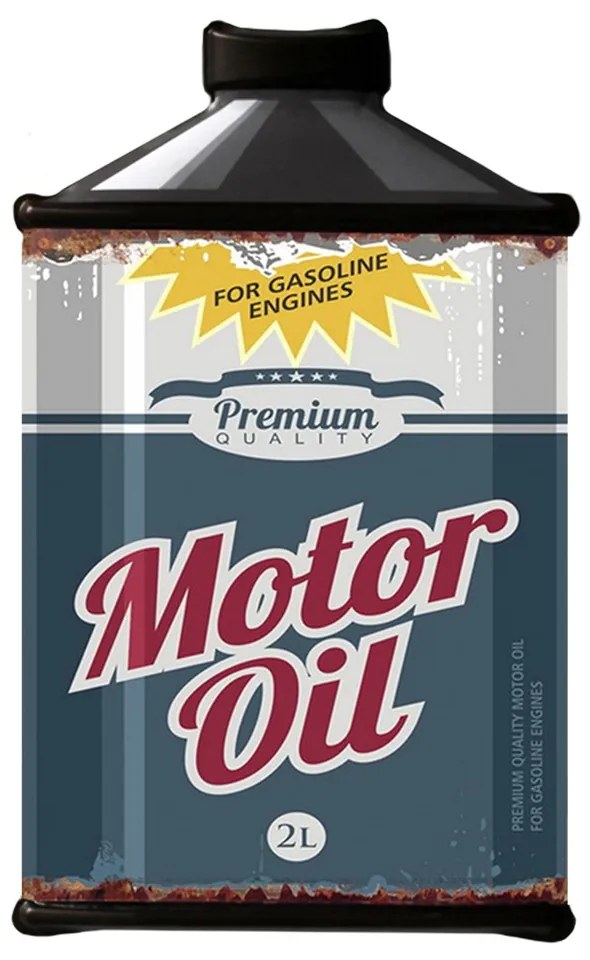 Kovová nástěnná cedule Motor Oil - 19*1*30 cm