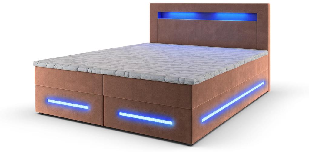 MSL Kontinentální čalouněná postel MANA (180 x 200 cm) Barva látky: MONOLITH 59