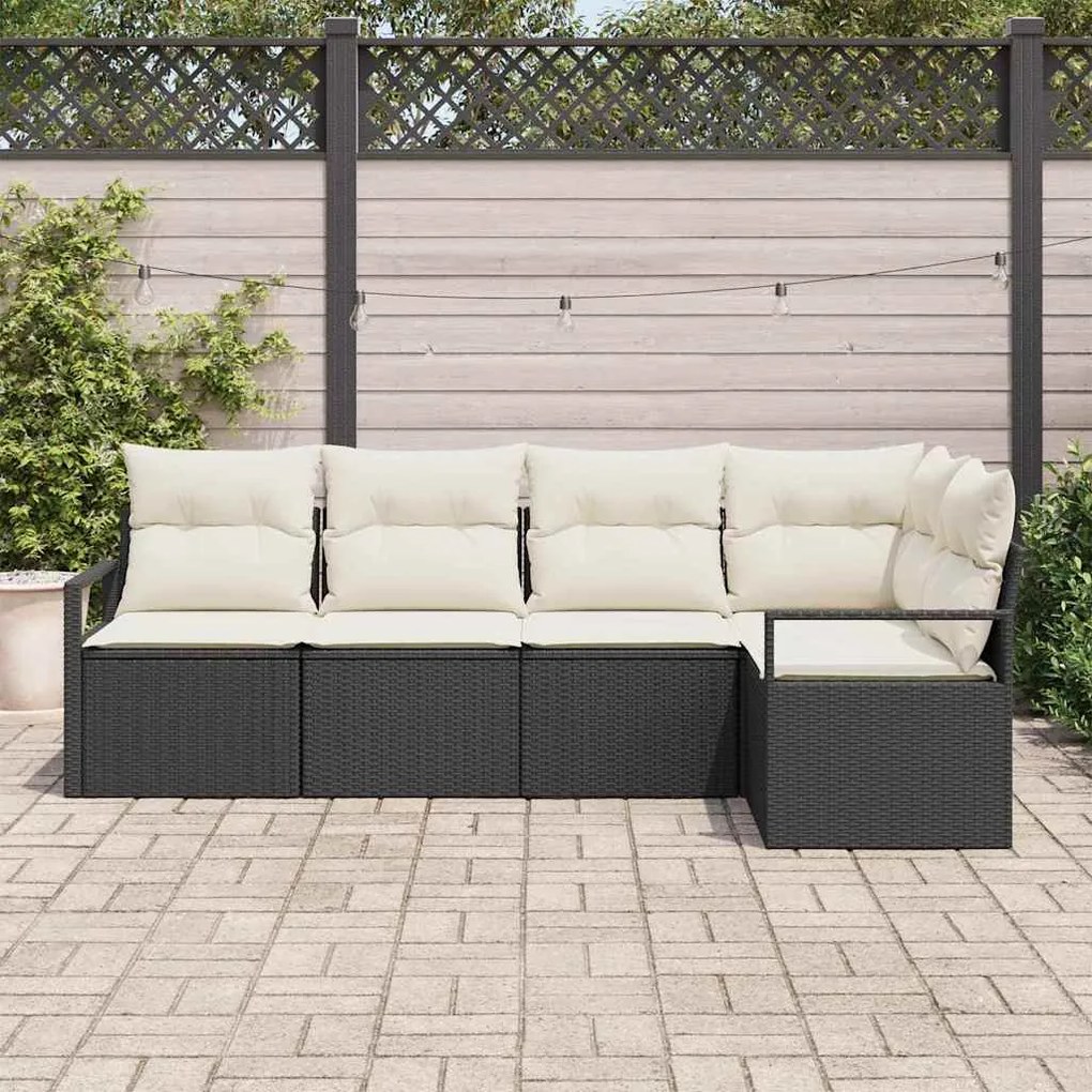 Set pohovek 5 ks Černá polyratan 3346377
