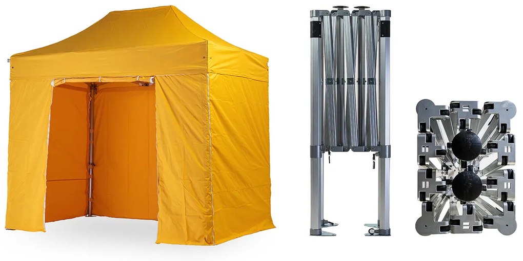 Nůžkový párty stan 2x3 m TENTino BIG HEXAGON Barva opláštění: 4A - ŽLUTÁ