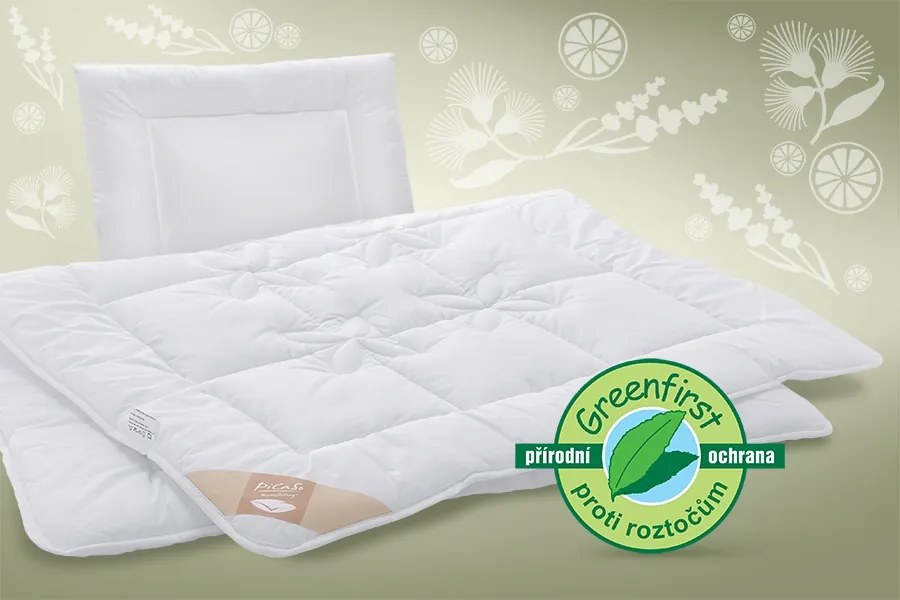 Lavinest Dětský set Greenfirst s protiroztočovou úpravou Rozměr: polštář batole 40x60 cm (250g) + přikrývka 100x135 cm (300g/m²)
