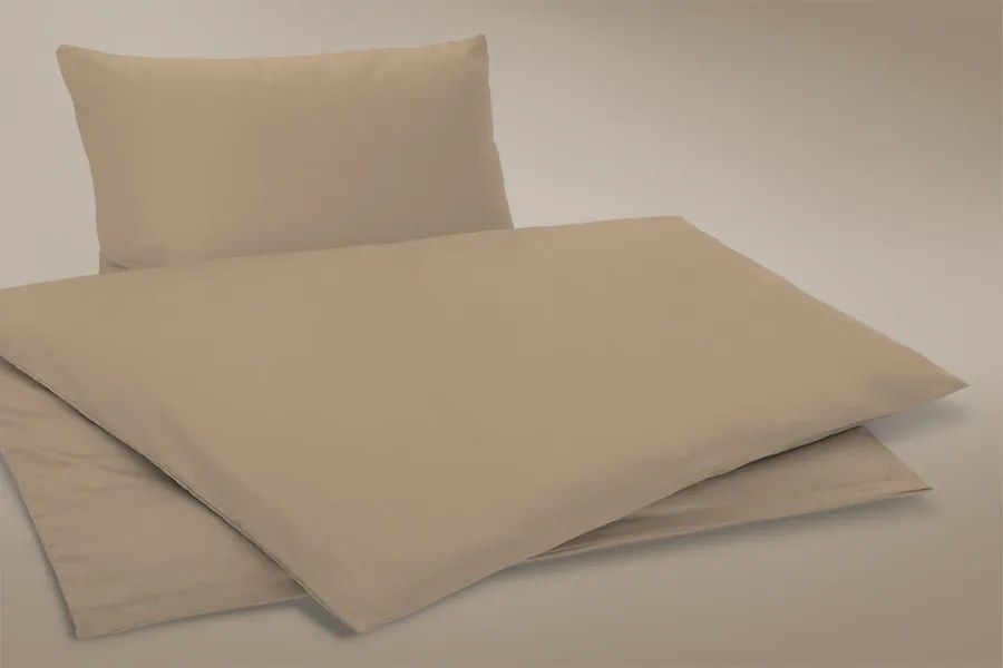 Saténové povlečení Mirabell Cappuccino Rozměr: 2ks 50x70 cm + 200x220 cm