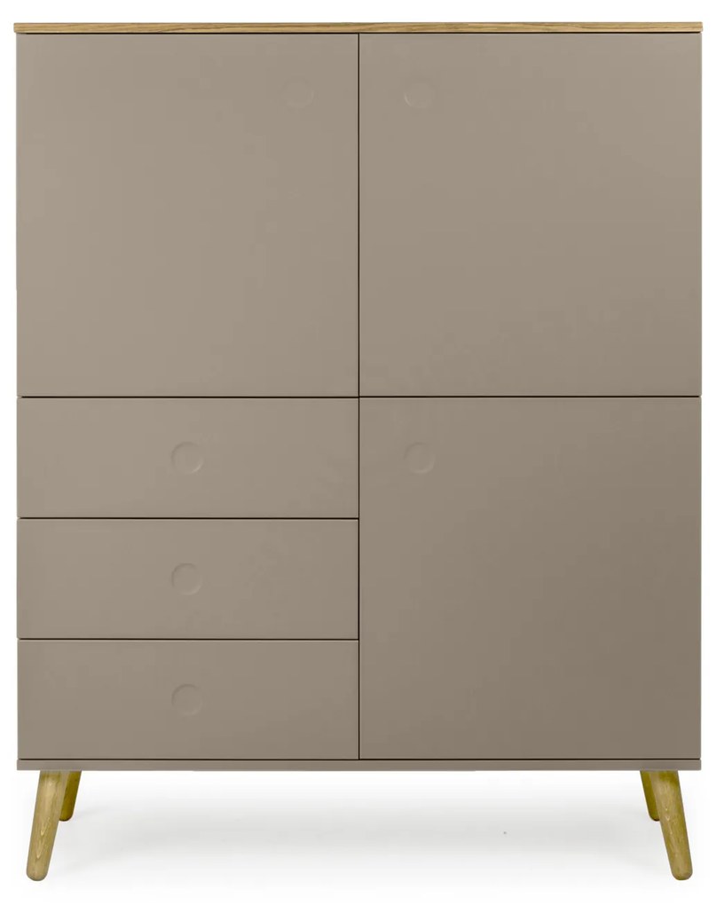 TENZO Dřevěný kabinet DOT hnědý 137x109cm 9001666663