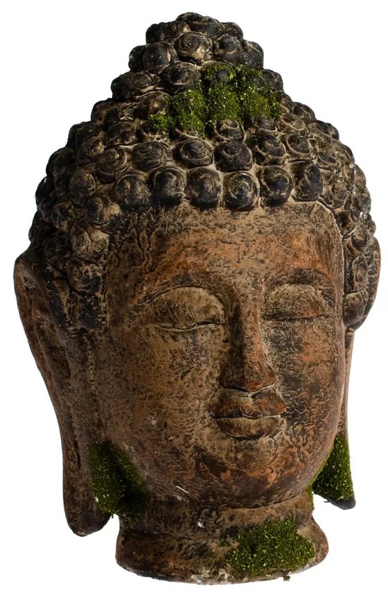 Zahradní dekorace Buddha hlava, 18 x 27 x 17 cm