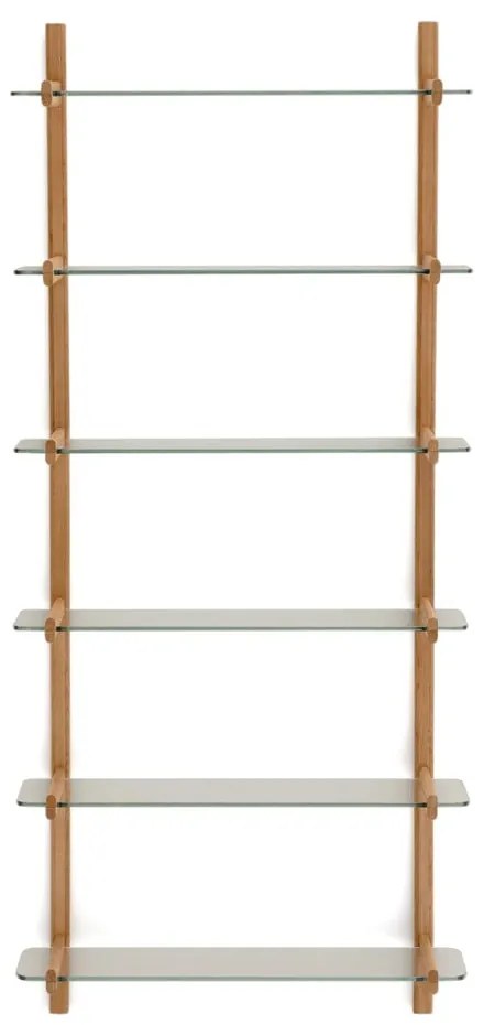 Skleněný modulární policový systém v přírodní barvě 90x202x30,5 cm Sitra – Kave Home