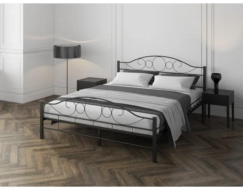 Hector Kovová postel Valeria 160x200 dvoulůžko - černé