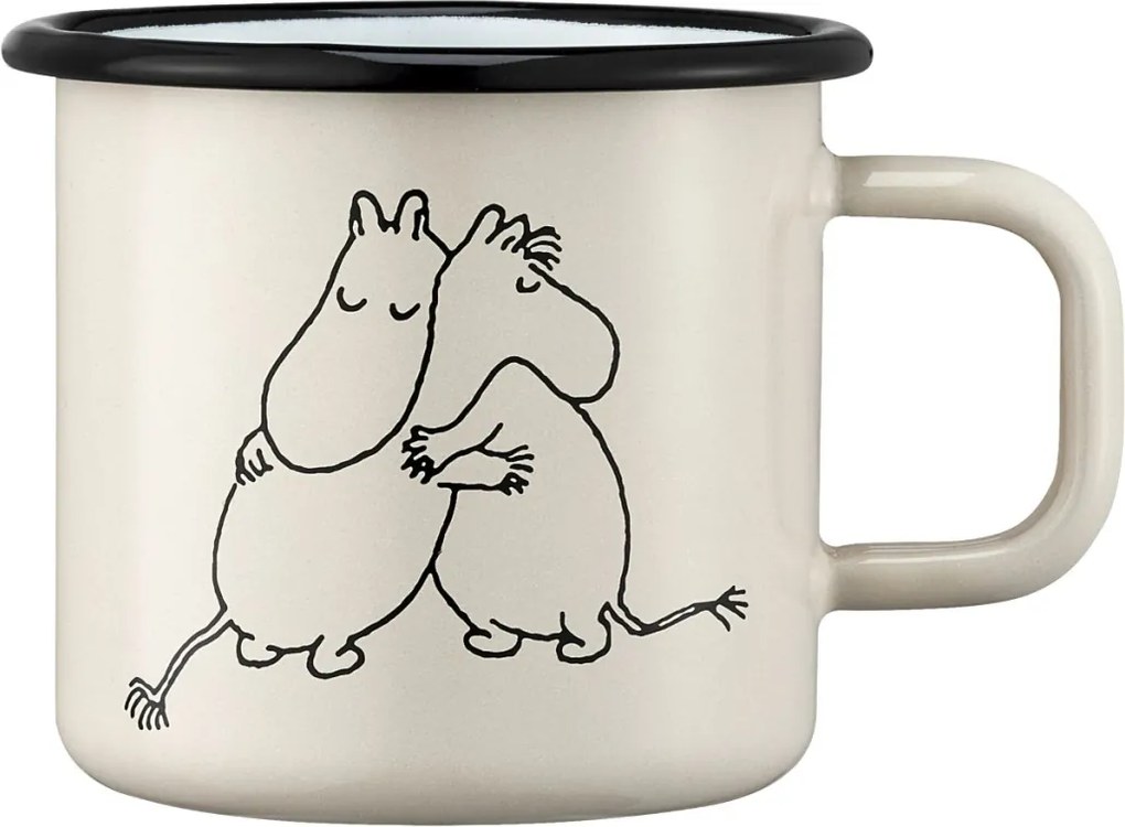 Smaltovaný plecháček Moomin Hug bílý 3,7 dl Muurla