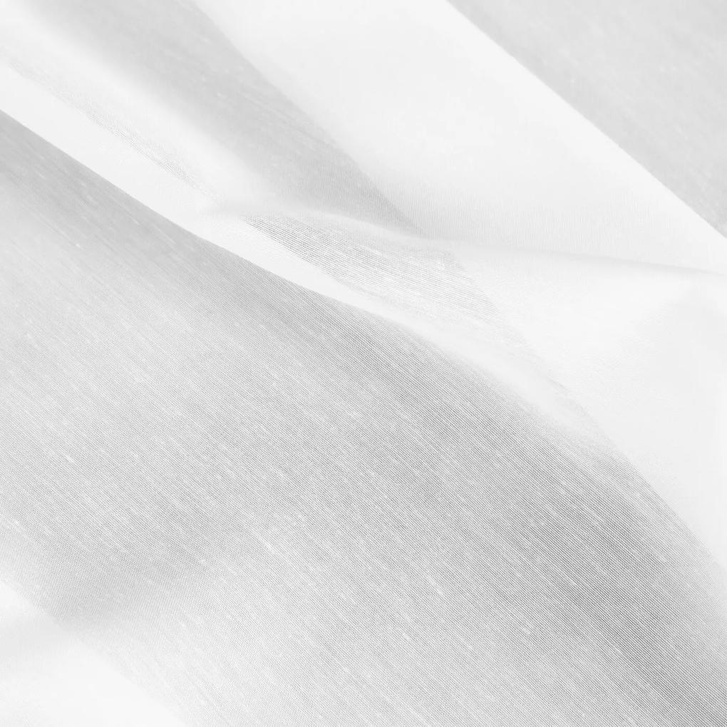Eurofirany voálová záclona PABRA hustě tkaná jemně žíhaná, s olůvkem, bílá, výška 110cm ( v metráži)