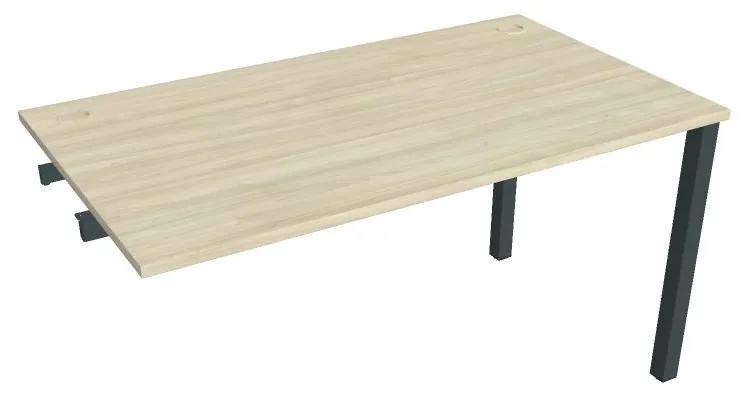 Stůl pracovní řetězící rovný 140 cm - Hobis Uni US 1400 R Dekor stolové desky: akát, Barva nohou: černá