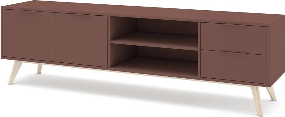 Matný TV stolek v terakotové barvě 180x53x40 cm Campus – Marckeric