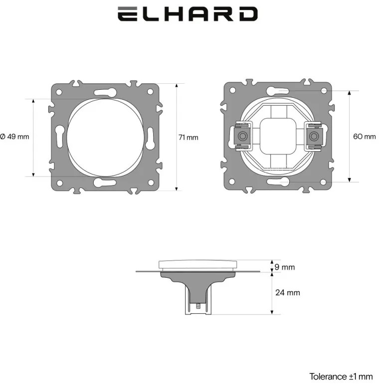 Elhard Záslepka Rondo, bílá RD3064W