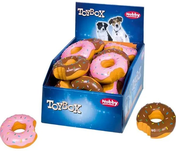 Hračka latex donut Nobby 10cm mix