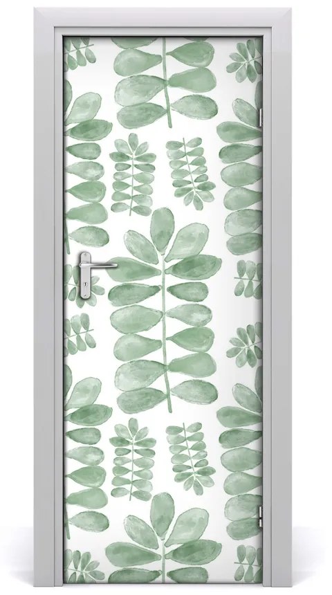 Samolepící fototapeta na dveře listí eukaliptusa 75x205 cm