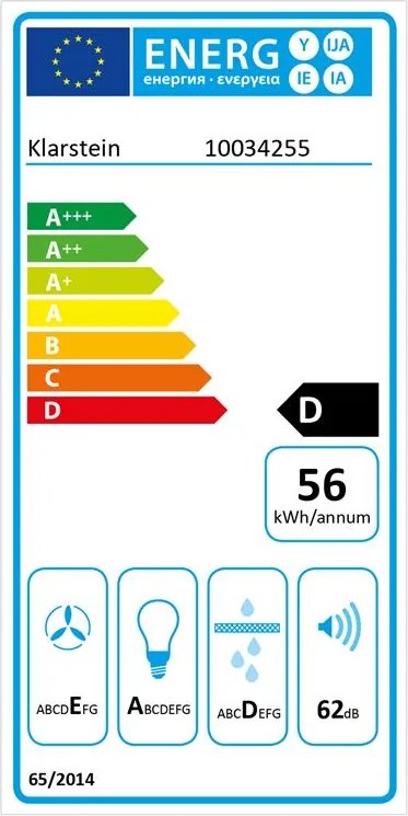 Klarstein Simplica, digestoř, 52 cm, vestavná, 440 m³/h, LED, nerezová ocel