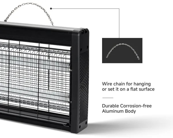 Brilagi - Elektrický lapač hmyzu 2xUV/10W/230V 60 m2 černá