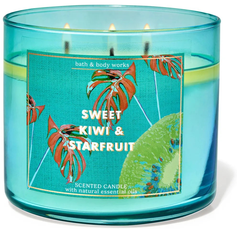 Bath & Body Works Sweet Kiwi & Starfruit, vonná svíčka 411g