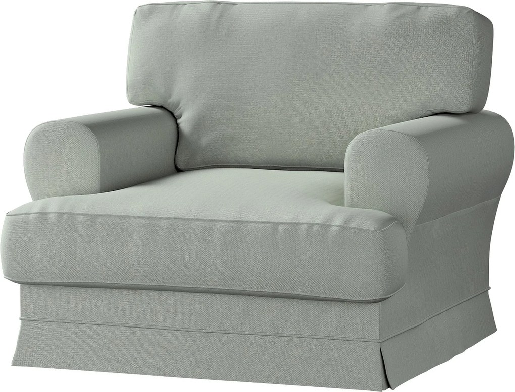 Potah na křeslo IKEA Ekeskog barva modrá látka pletený vzor