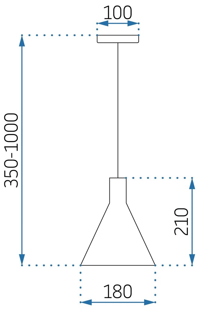 Toolight Betonové závěsné svítidlo APP995-1CP