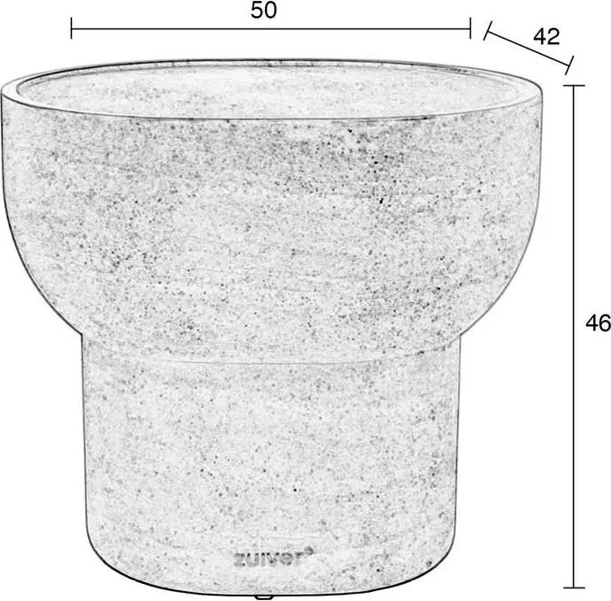 Odkládací stolek v dekoru kamene 42x50 cm Noble – Zuiver