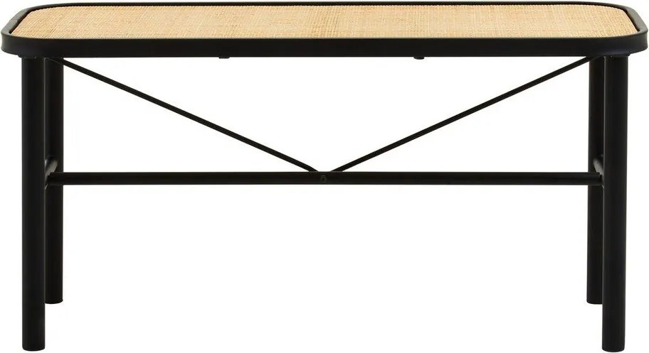 Černá/v přírodní barvě ratanová lavice Depok – Premier Housewares