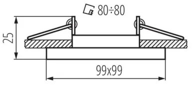 Podhledové svítidlo bez patice Kanux ALREN R DTL-W 26758