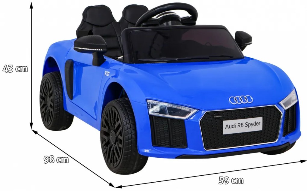 HračkyZaDobréKačky Elektrické autíčko Audi R8 Spyder S modré