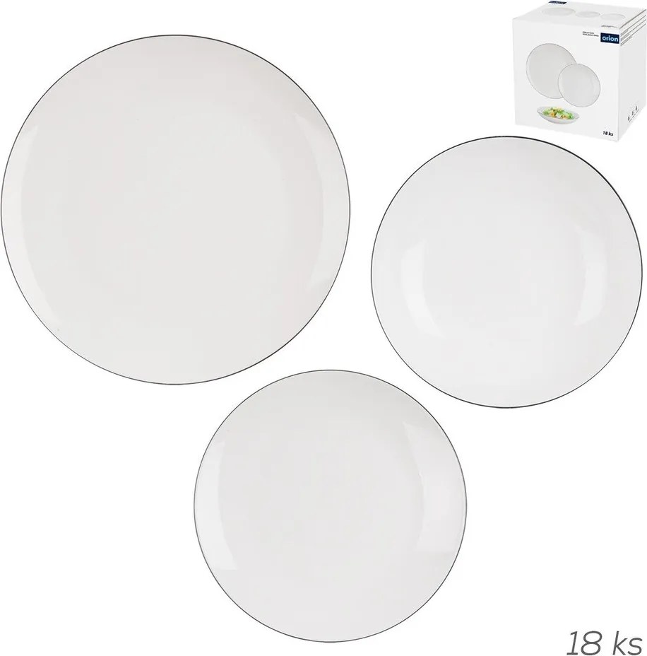 Jídelní sada 18 ks z kostního porcelánu Decora – Orion
