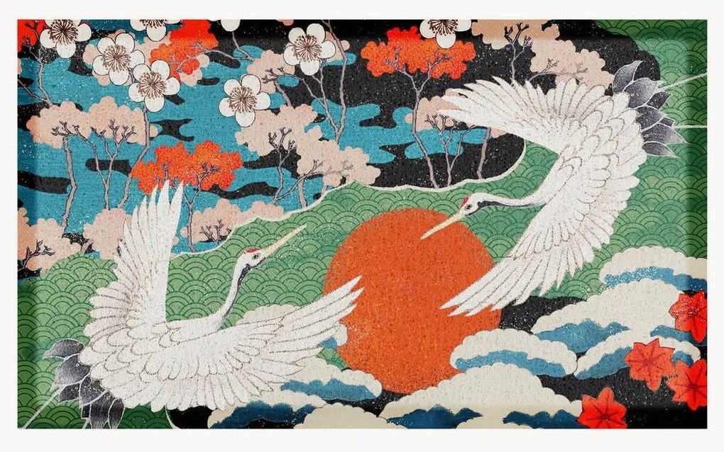 Omyvatelná rohožka Japanese Bird