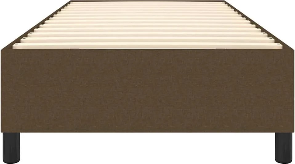 Rám postele s boxspringem tmavě hnědá 100 x 200 cm textil 3120841