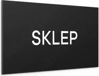 ACCEPT Označení podlaží "SKLEP" - stříbrná tabulka - černý popis