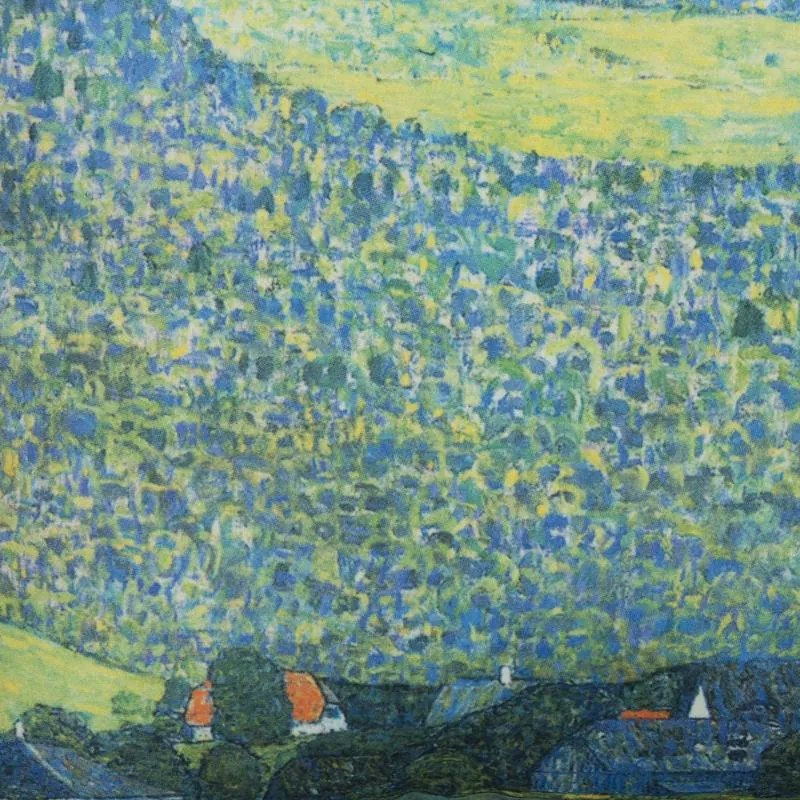 SCANquilt povlak ART VELVET klimt-jezero modrozelená 45 x 45 cm