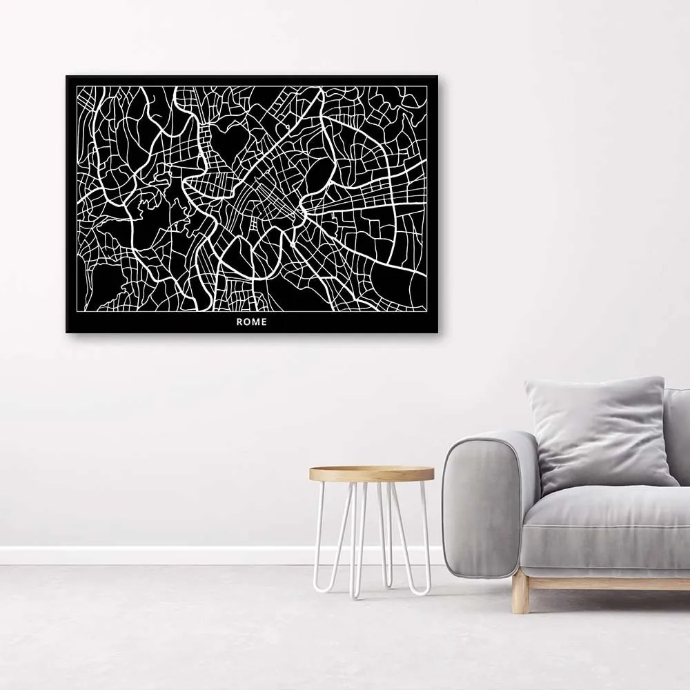 Obraz na plátně Mapa města Řím - 60x40 cm