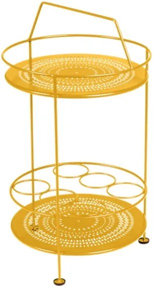 Žlutý zahradní barový stolek Fermob Montmartre, ⌀ 40 cm