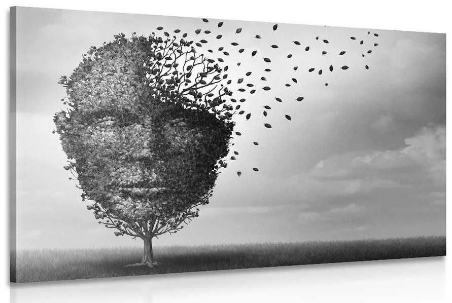 Obraz abstraktní tvář v podobě stromu Varianta: 120x80