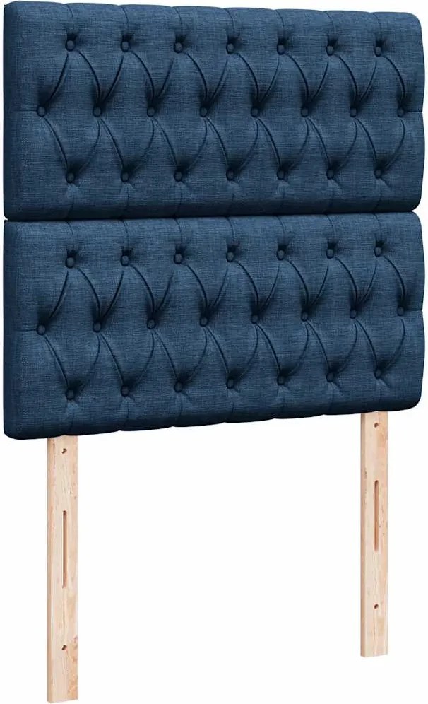 Box spring postel s matrací modrá 90x190 cm textil 3291924
