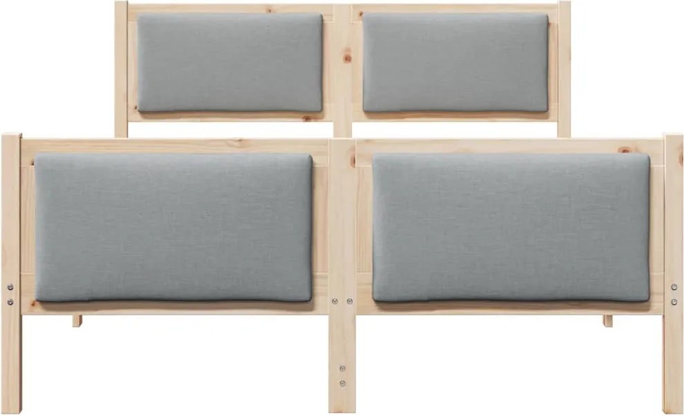 Rám postele s čelo Světle šedá 140 x 200 cm textil 3394263