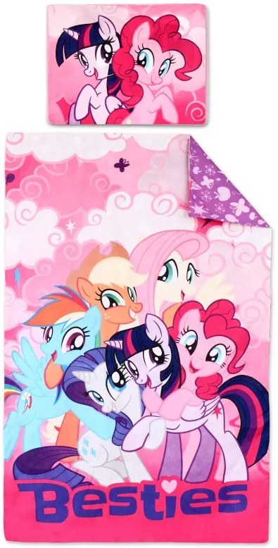 Bavlněné povlečení do dětské postýlky My Little Pony - 90 x 140 cm + 40 x 55 cm