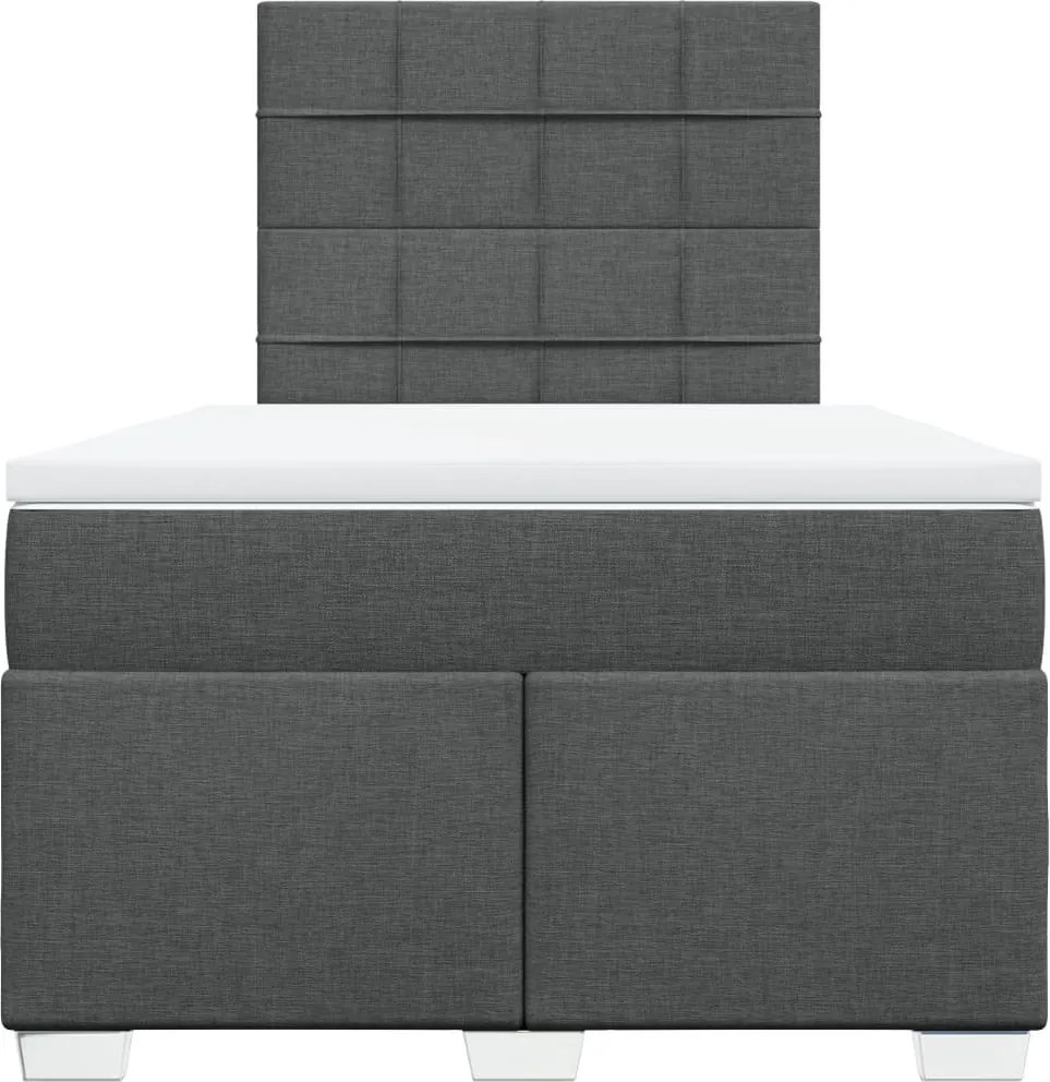 Box spring postel s matrací tmavě šedá 120x190 cm textil 3292728