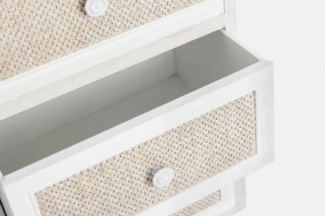 BIZZOTTO bílá komoda MONITEL se 3 šuplíky 0744876