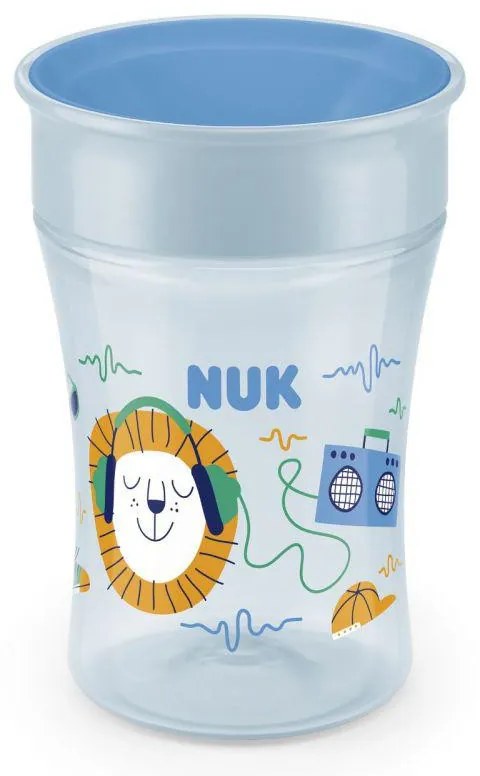 NUK Dětský hrníček Magic s víčkem 360° Modrá