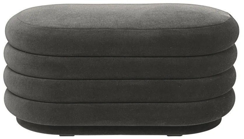 Ferm Living Pouf Oval medium, dark grey