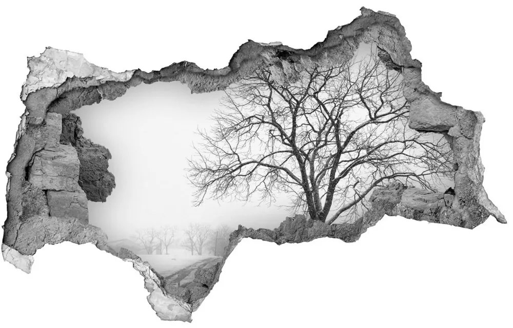 Wallmuralia Nálepka fototapeta 3D výhled Strom zima 95x73 cm