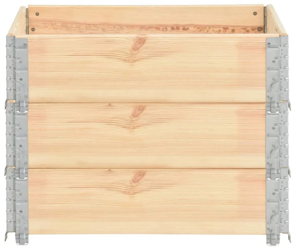 Vyvýšené záhony 3 ks 60 x 80 cm masivní borové dřevo 3055161