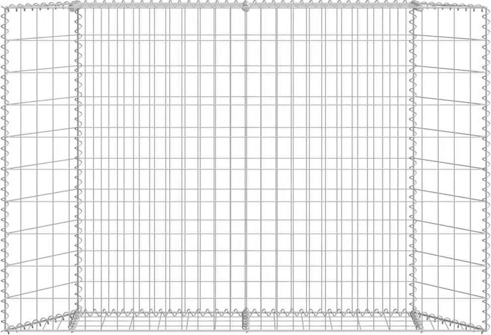 Gabionový vyvýšený záhon trapéz pozinkovaná ocel 150x20x100 cm 145654