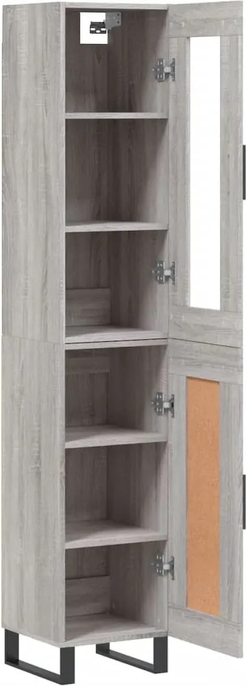Skříň highboard šedá sonoma 34,5 x 34 x 180 cm kompozitní dřevo 3199519